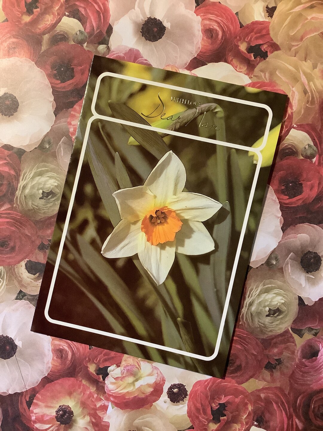 RARE Vintage Circa 1980s 'with Love Dear Nan' Card - STUNNING Daffodil ...