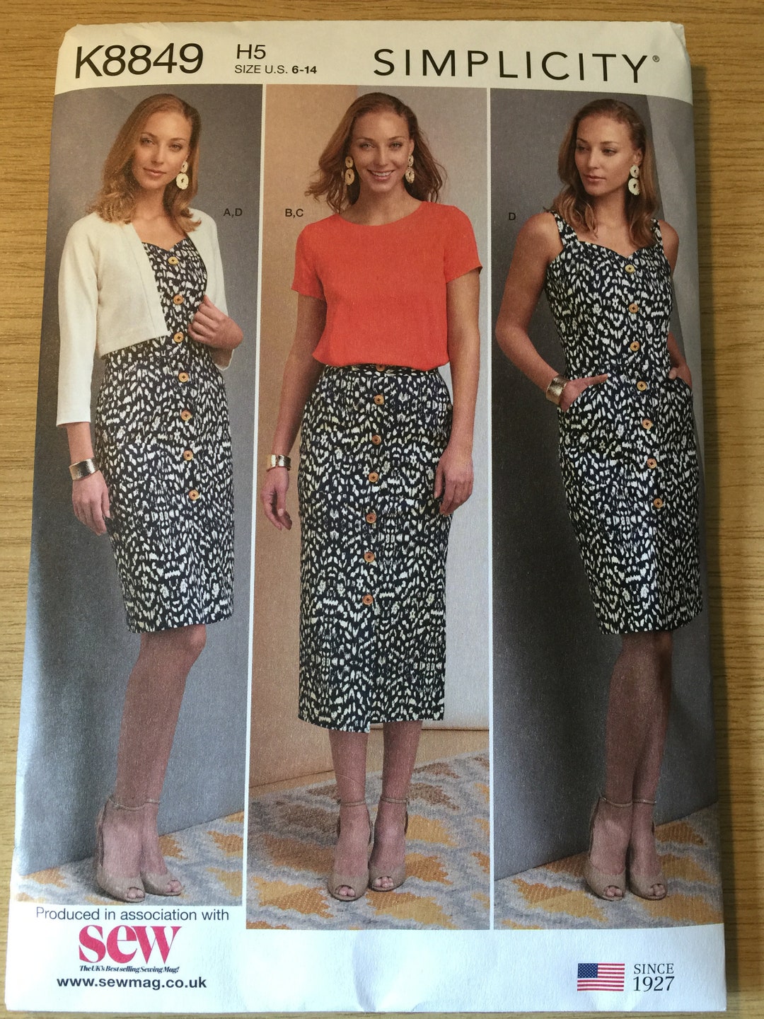 NEW Uncut F/F 2021 Simplicity Sewing Pattern K8849 for Misses' Dress ...