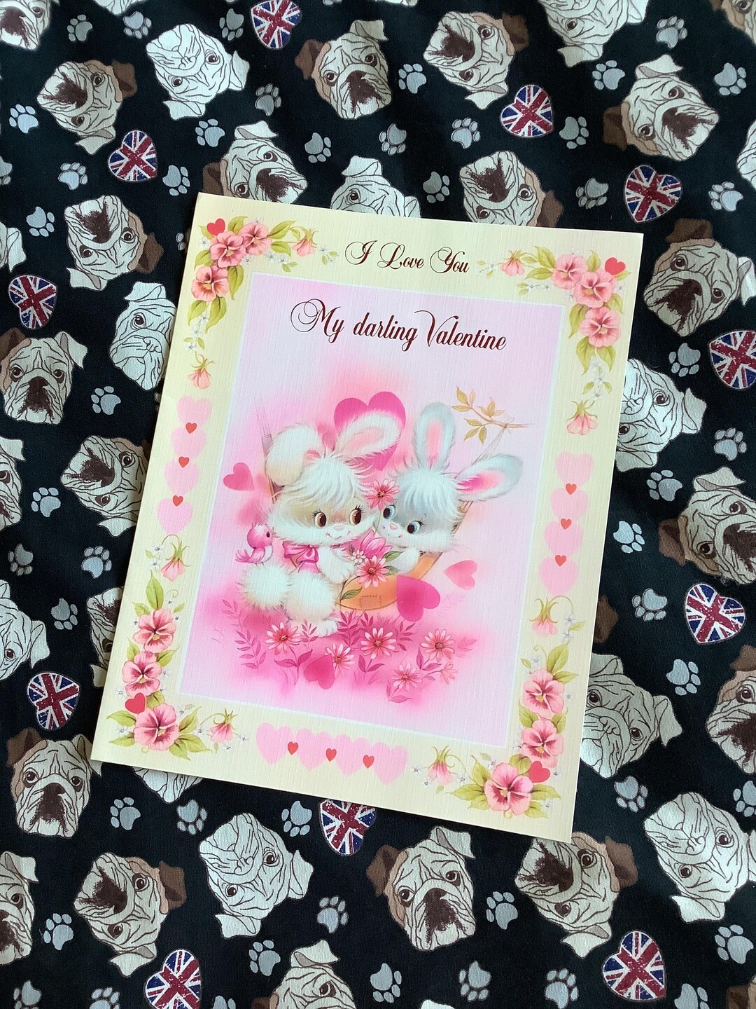 RARE Vintage Circa 1970s LARGE 'I Love You My Darling Valentine ...