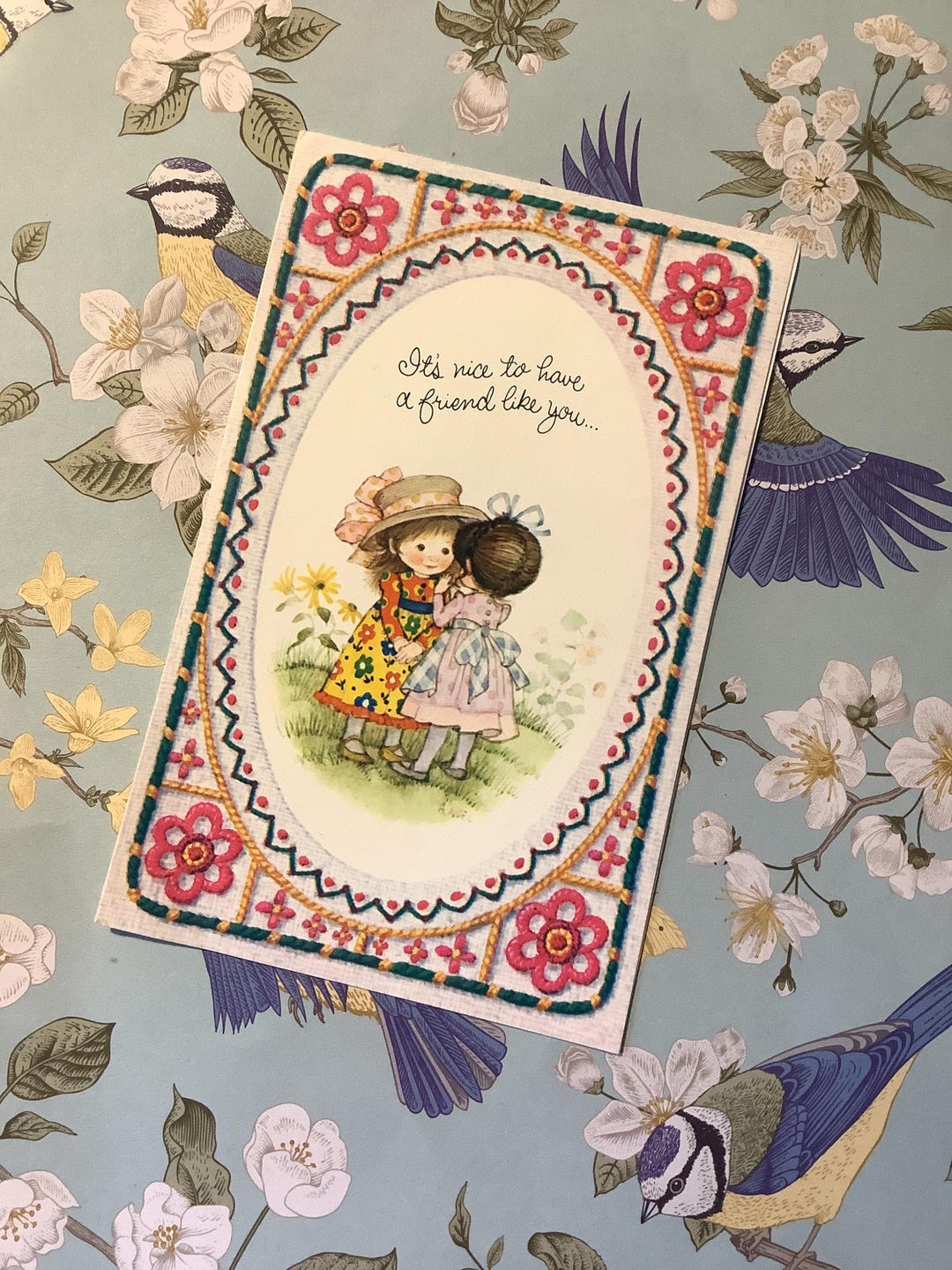 RARE Vintage/retro Circa 1970s Friend Birthday Card - Cute Holly Hobbie ...