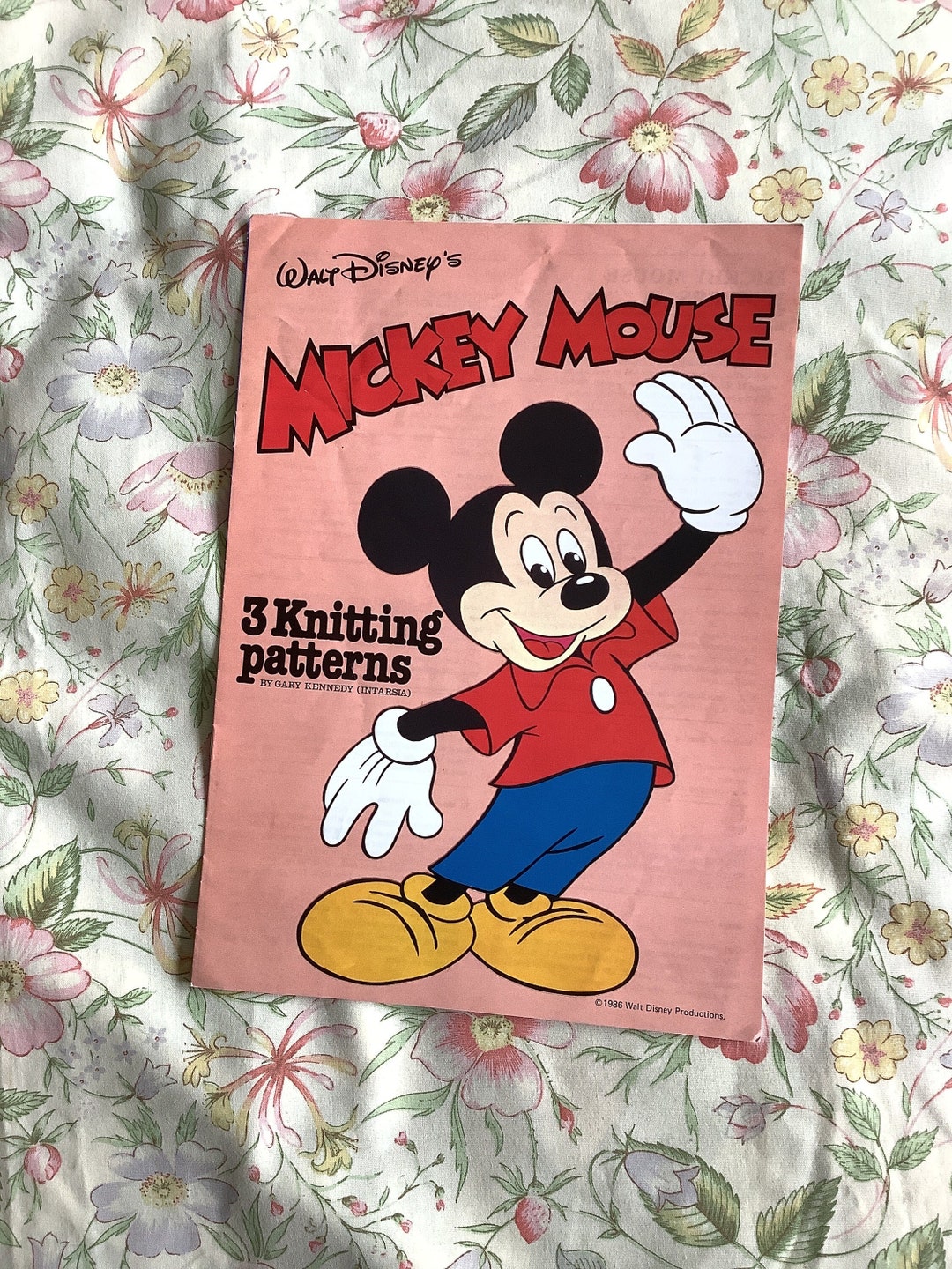 RARE Vintage 1986 Mickey Mouse 3 Knitting Patterns by Gary Kennedy ...
