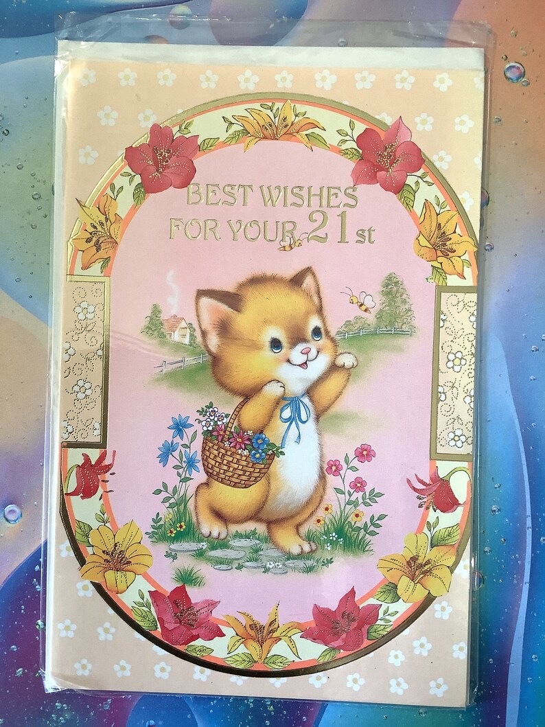 RARE Vintage Circa 1970s 'best Wishes for Your 21st' - Etsy UK