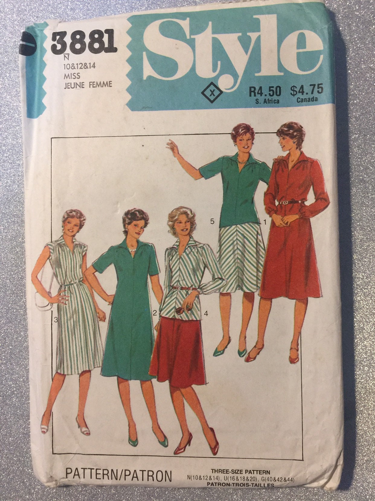 VERY RARE Vintage Uncut 1982 Style Pattern No 3881 Misses' | Etsy