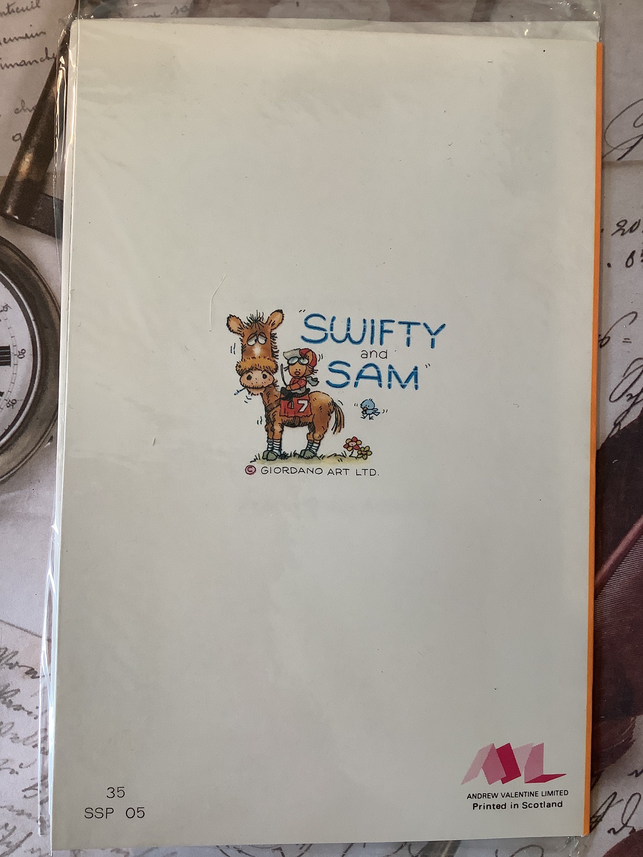 VERY RARE Vintage 1970s 'swifty and Sam' Blank Greetings Card - Fun ...