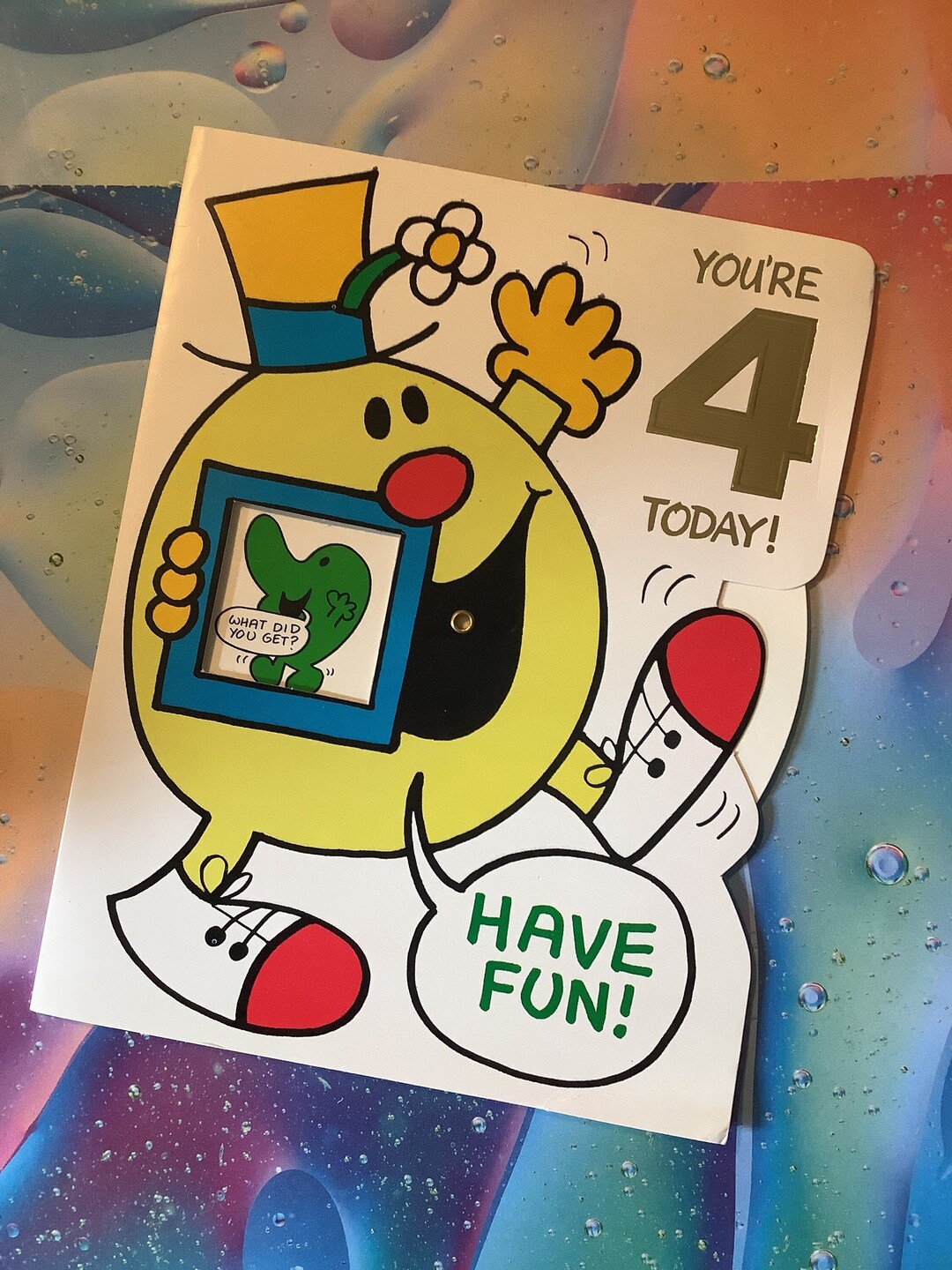 RARE Vintage 1983 Large Original Mr Men 'mr Funny' 4th Birthday Card ...