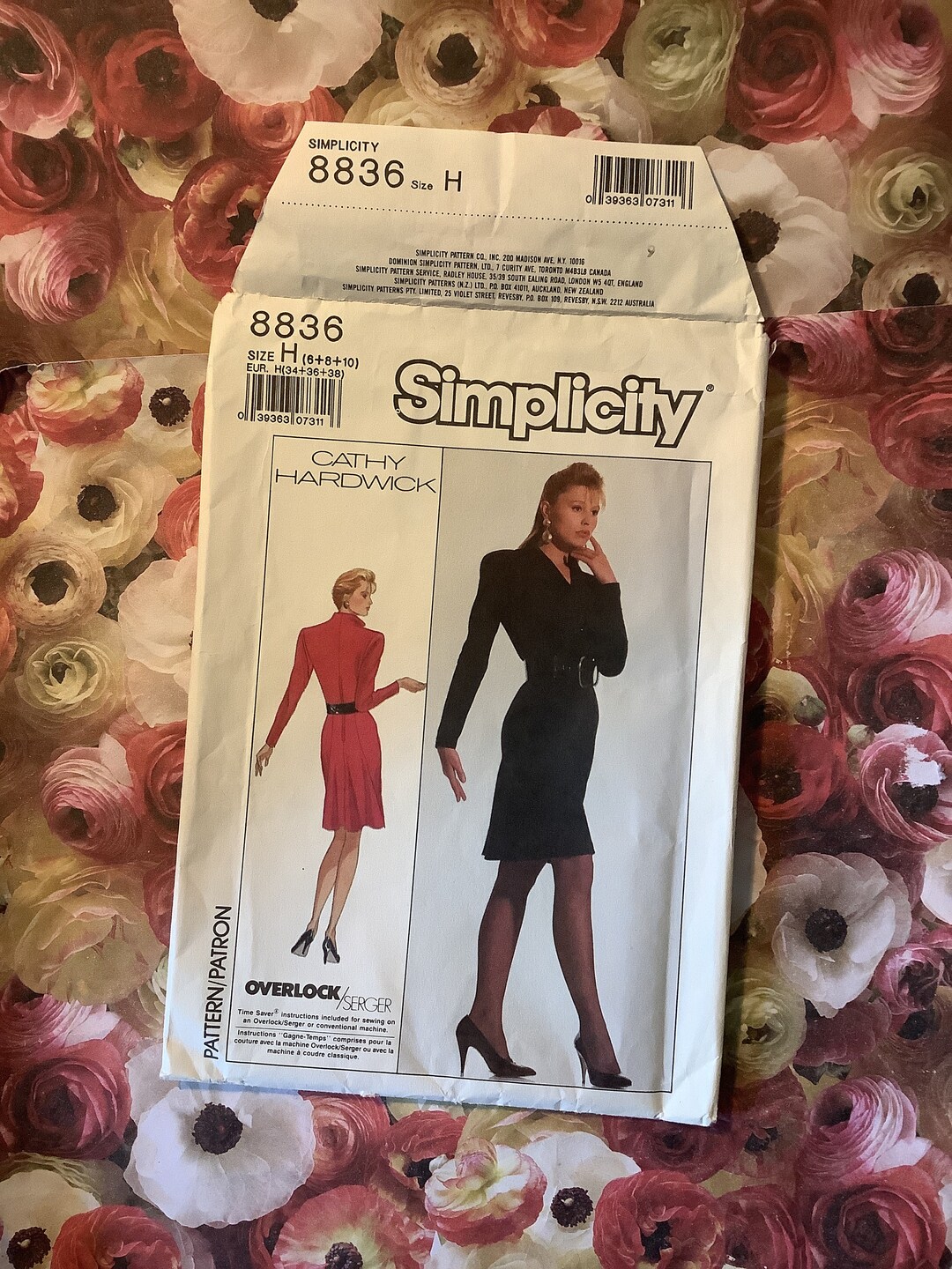 RARE Vintage Uncut 1988 Simplicity 'cathy Hardwick' Sewing Pattern 8836 ...