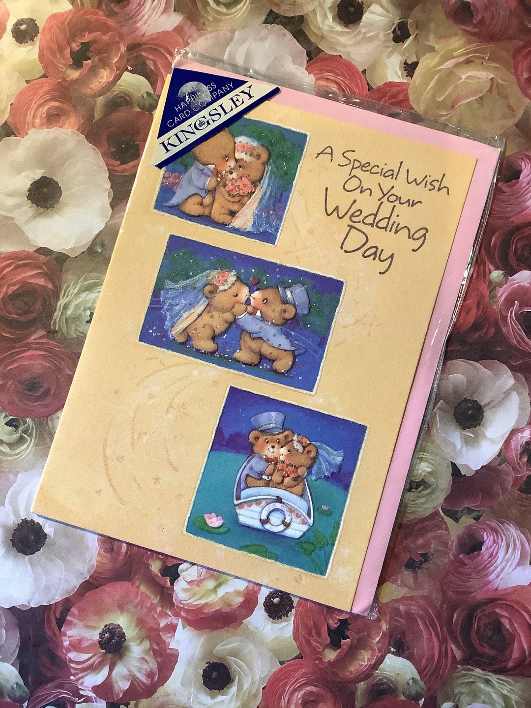 Vintage Circa 1990s 'A Special Wish on Your Wedding Day' Card - Teddy ...