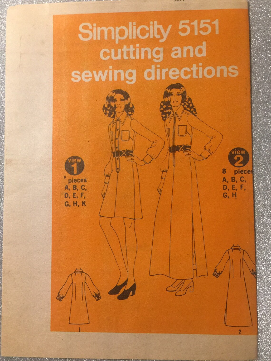 Vintage Cut 1972 Simplicity how to Sew Pattern No 5151 for A - Etsy