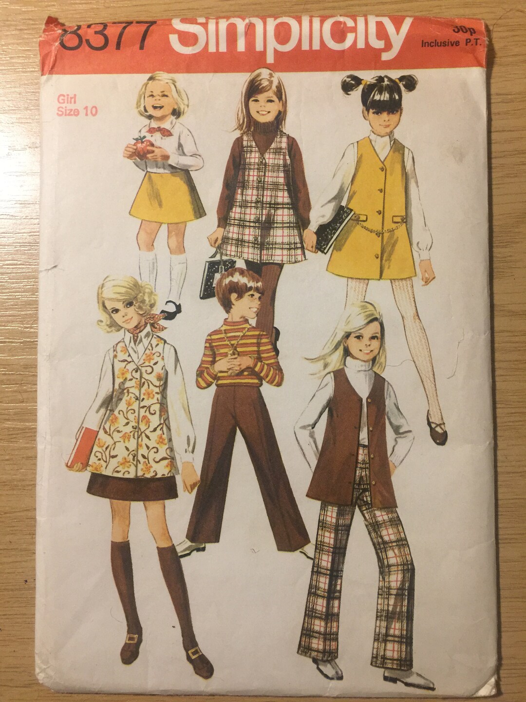 RARE Vintage 1969 Simplicity Pattern No 8377 Child's and Girl's Jumper ...