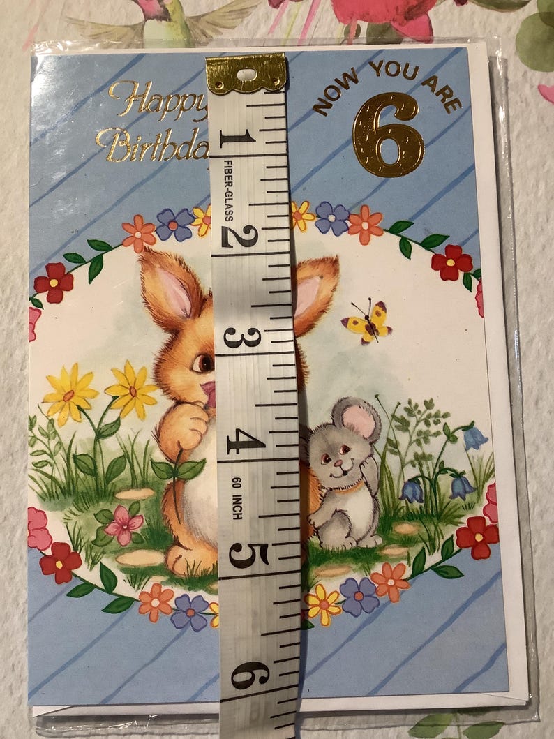 RARE Vintage Circa 1980s 'happy Birthday Now You Are 6 Card ADORABLE ...