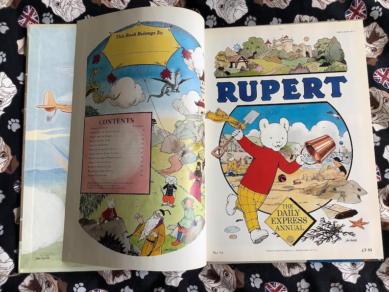 1989 Vintage Children's Book 'rupert' Daily Express Annual in Hardback ...