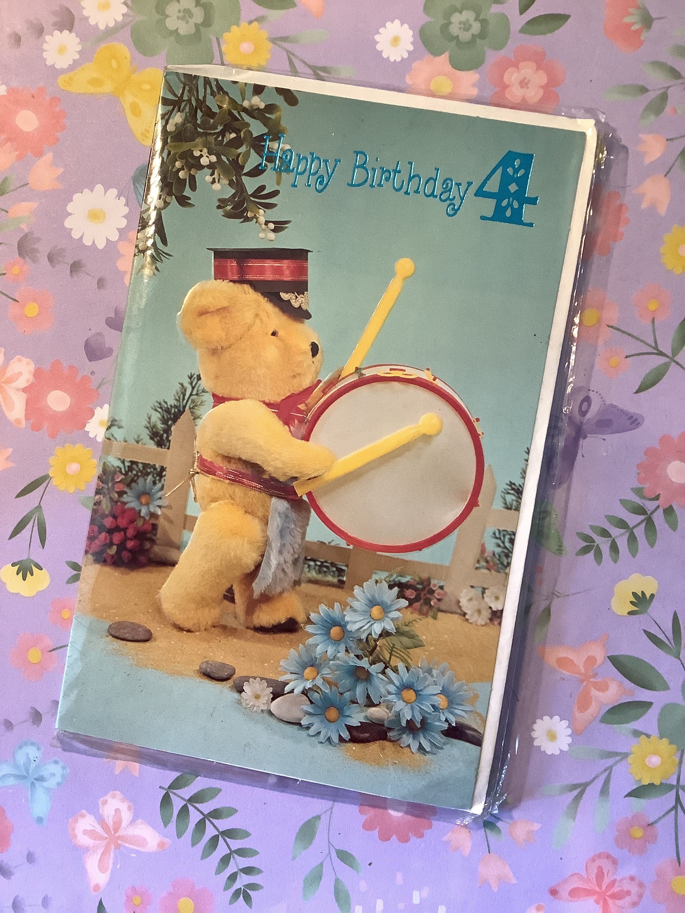 RARE Vintage Circa 1970s 'happy Birthday 3' Cute Retro Teddy Bear ...