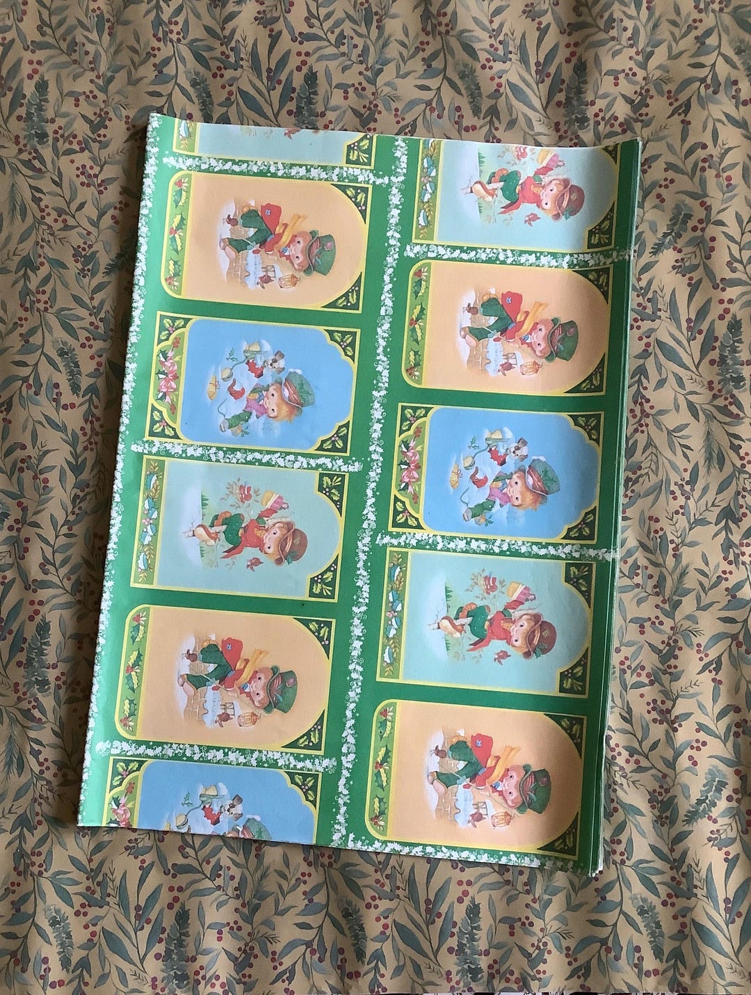 EXTREMELY Rare Vintage Circa 1960s Cute Boy and Dog Design Gift Wrap ...