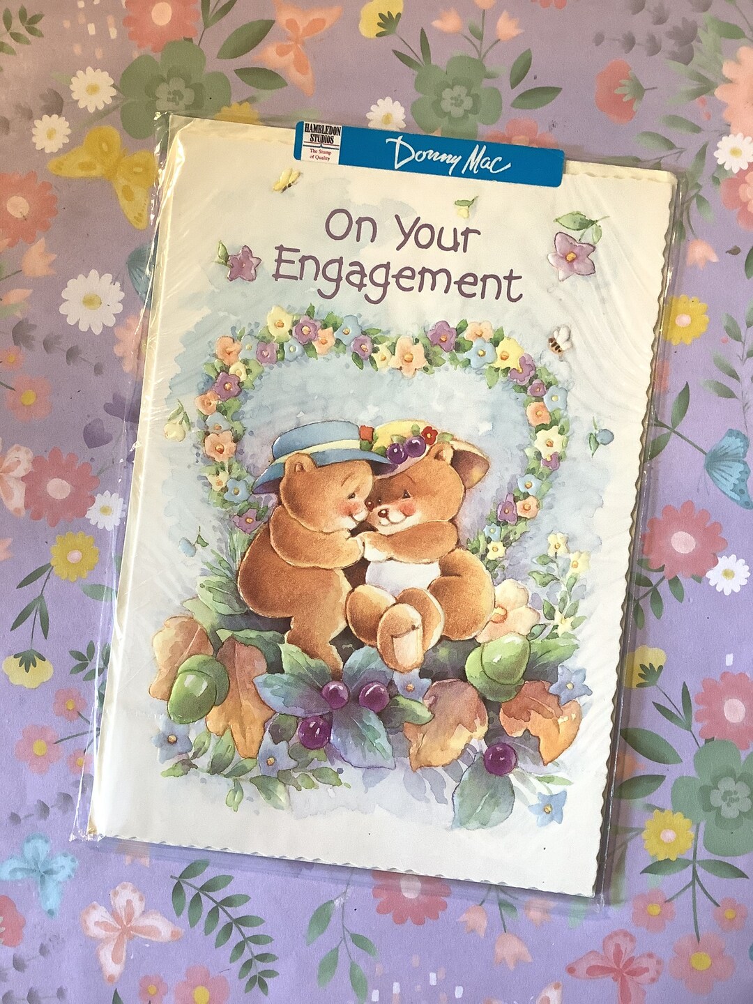 Vintage Circa 1980s 'on Your Engagement' Donny Mac Card With Super Cute ...