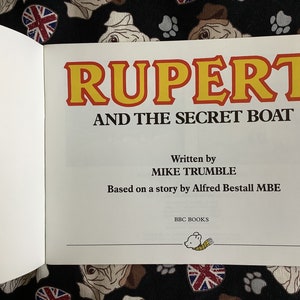 Vintage 1989 First Edition 'rupert and the Secret Boat' Paperback Book ...