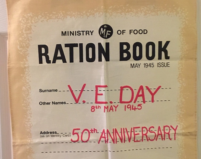 RARE Vintage From 1995 Unused V.e.day 50th Anniversary Tea Towel ...