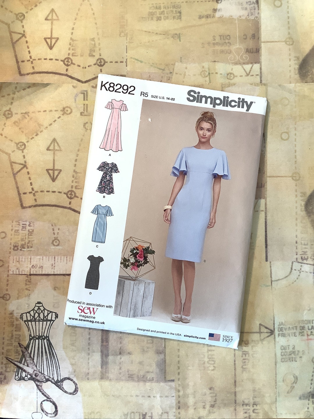 Uncut 2018 Simplicity Sewing Pattern K8292 for Misses'/miss Petite Dress in 4 Variations - in ...