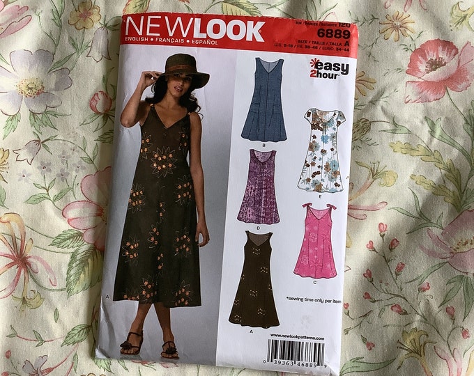 Uncut 2011 New Look 'six Sizes in One' Easy 2 Hour Sewing Pattern No ...