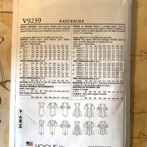 Uncut 2021 Vogue Easy Options Sewing Pattern No V9239 for Misses ...