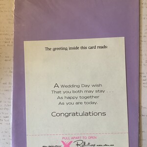 ADORABLE Vintage Circa 1990s 'wedding Day Wishes Just for You' Card ...