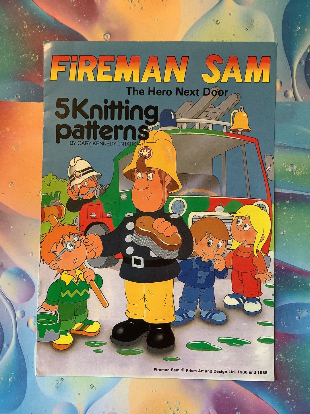 RARE Vintage 1988 'fireman Sam the Hero Next Door' 5 Knitting Patterns ...