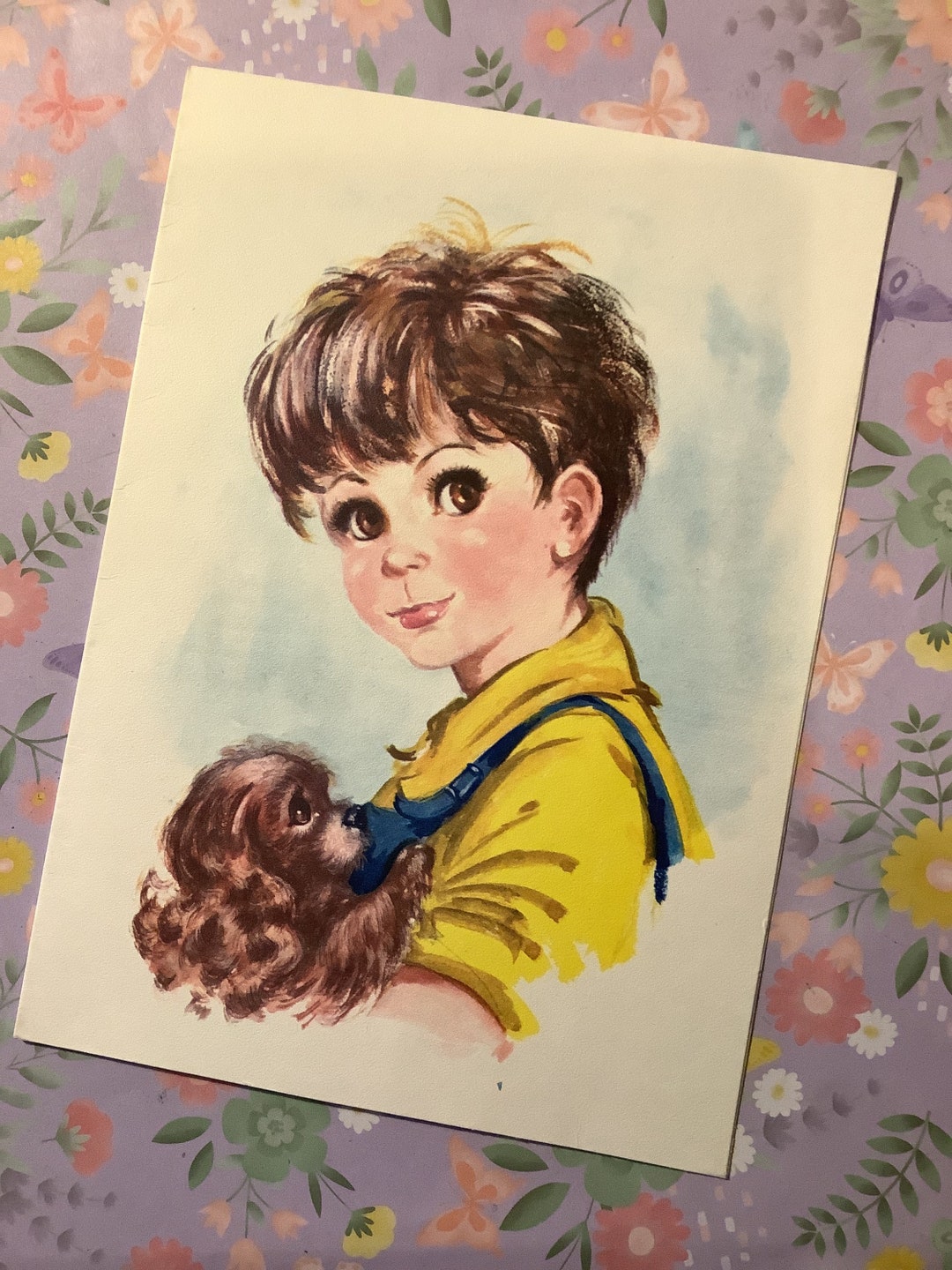 VERY RARE Vintage Circa 1960s Blank Kaye Whimsy Birthday Card STUNNING ...