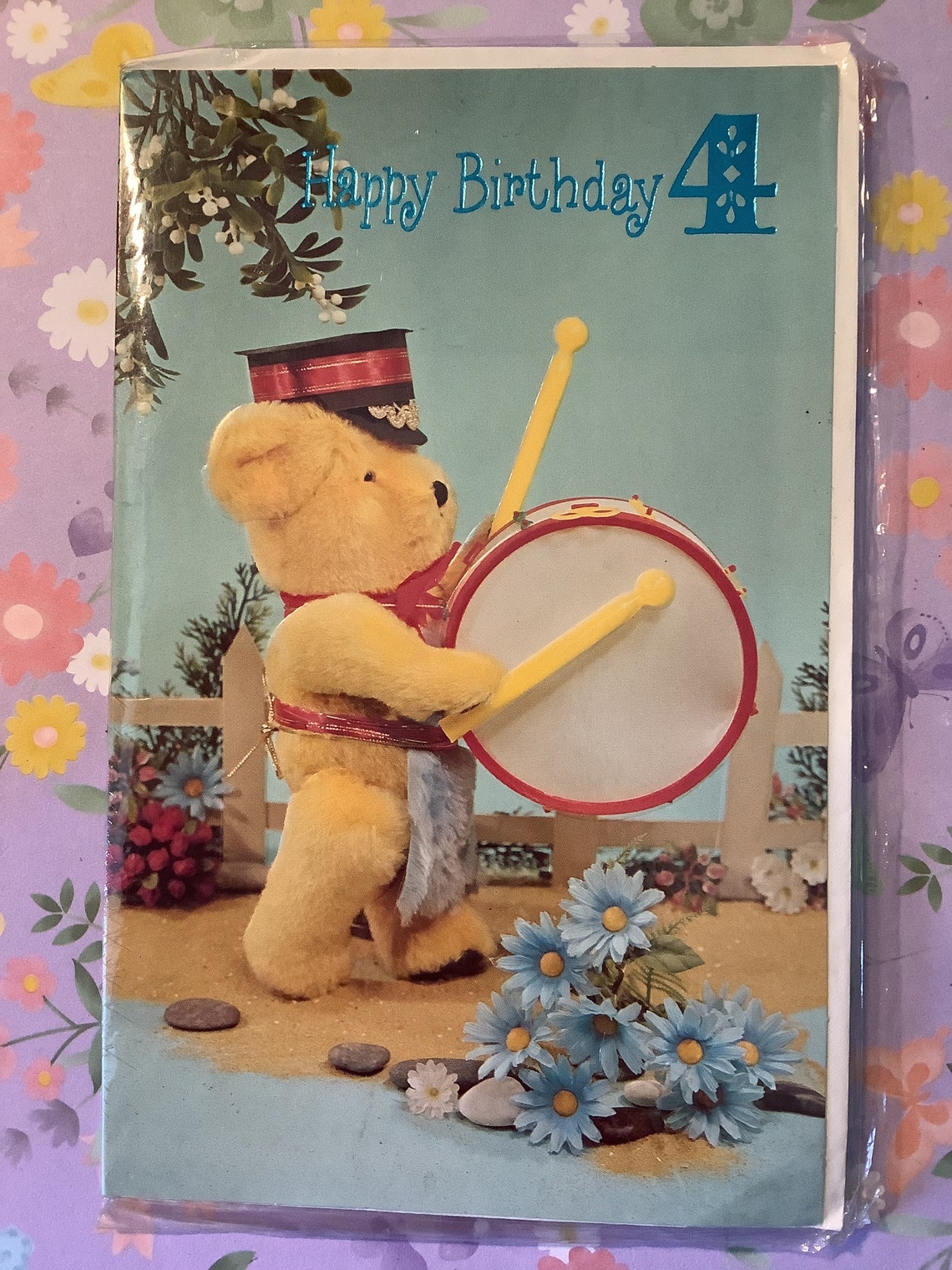 RARE Vintage Circa 1970s 'happy Birthday 3' Cute Retro Teddy Bear ...