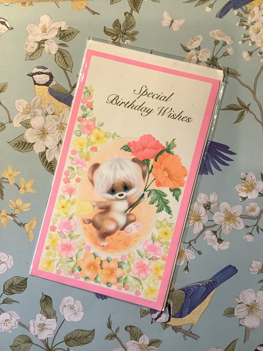 RARE Vintage Circa 1980s 'special Birthday Wishes' Card Kitsch Big Blue ...