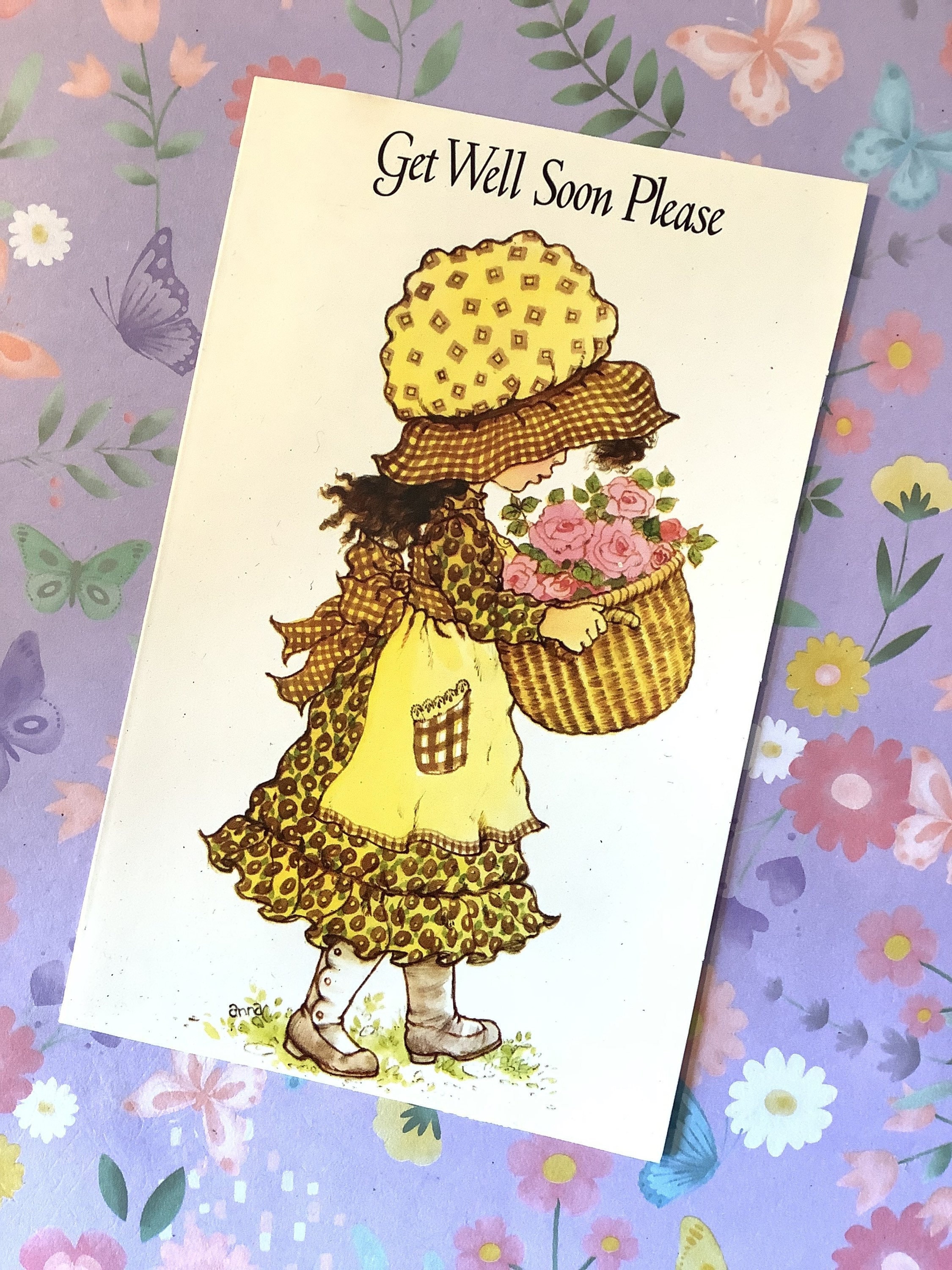 RARE Vintage Circa 1970s ' Get Well Soon Please' Card - Cute Little ...