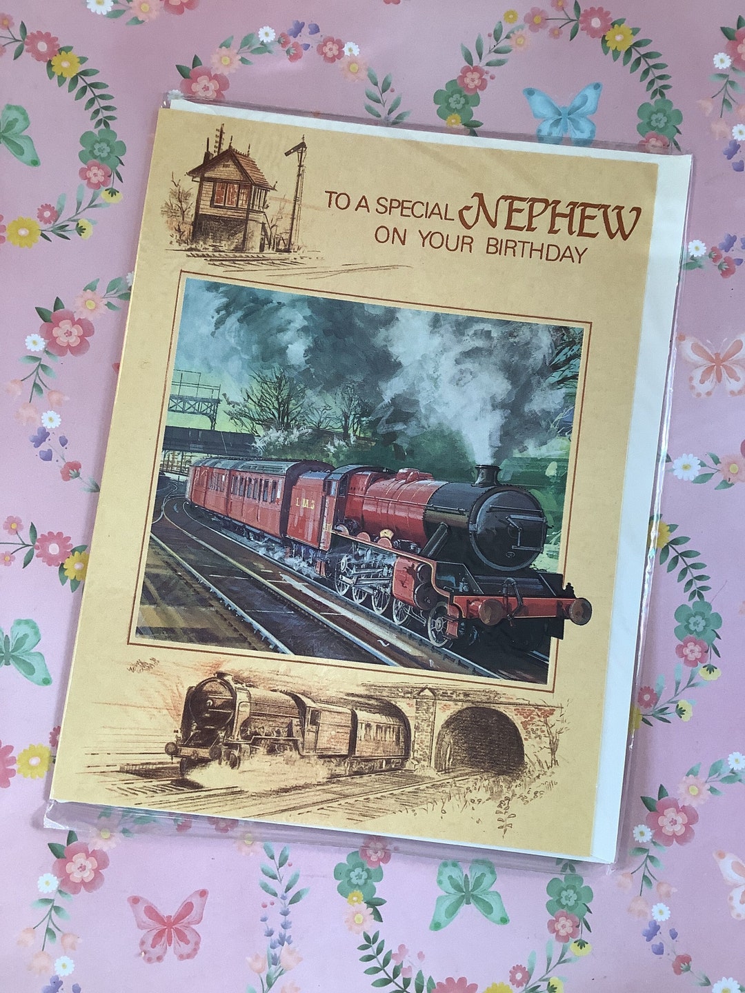FABULOUS Rare Vintage/retro 1970s Steam Train 'to A Special Nephew on ...