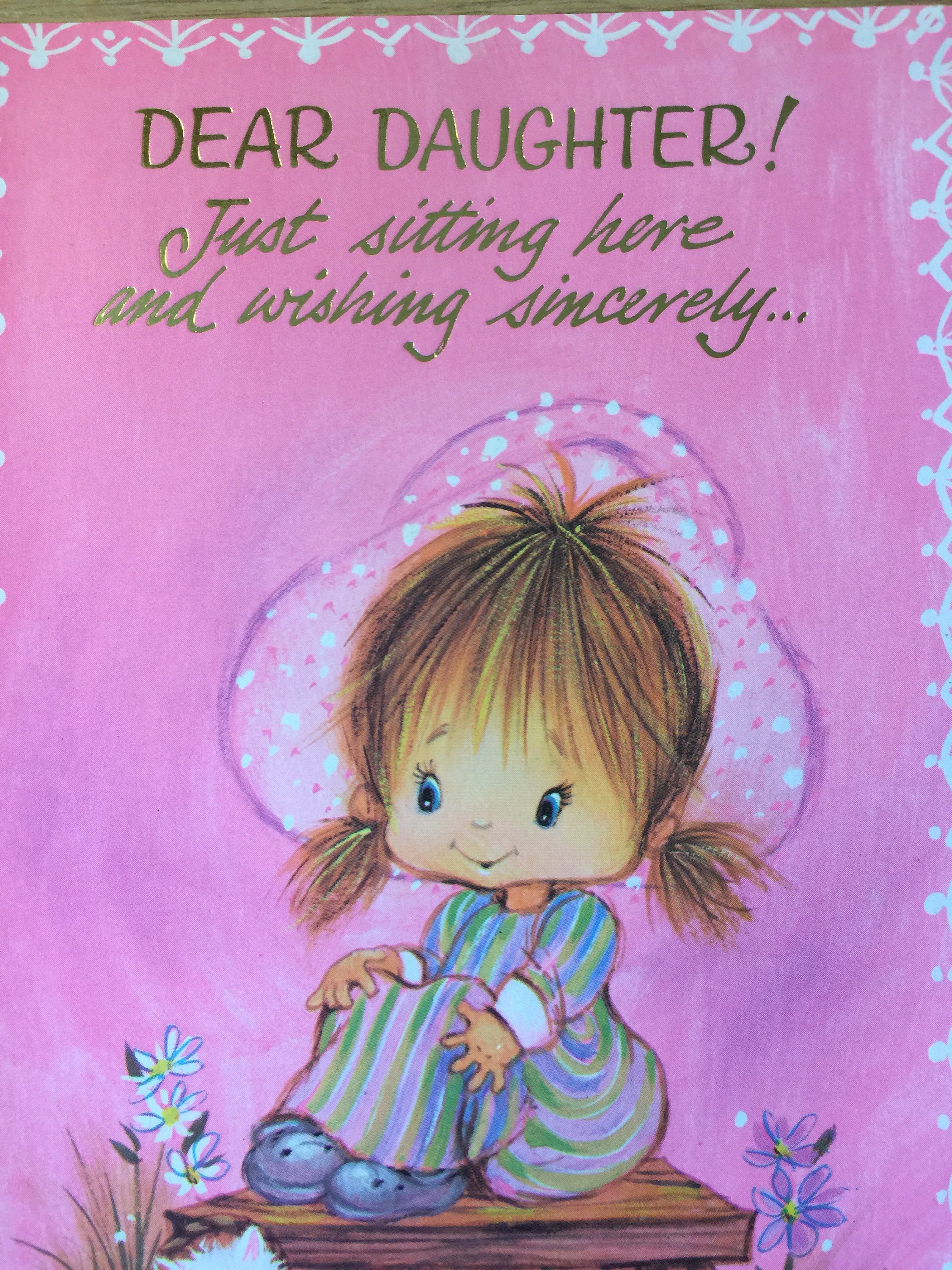 RARE Retro/vintage Circa 1970s 'dear Daughter' | Etsy