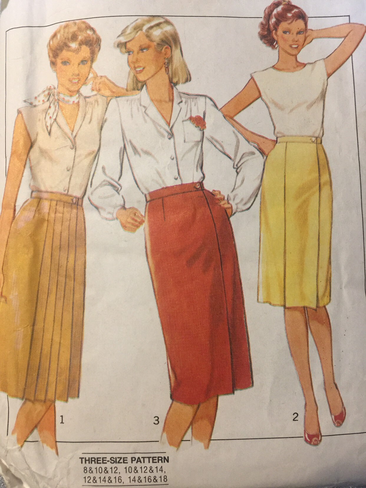 Vintage 1981 Front-wrap Skirt Sewing Pattern – Style 3293, Sizes 12-16 ...