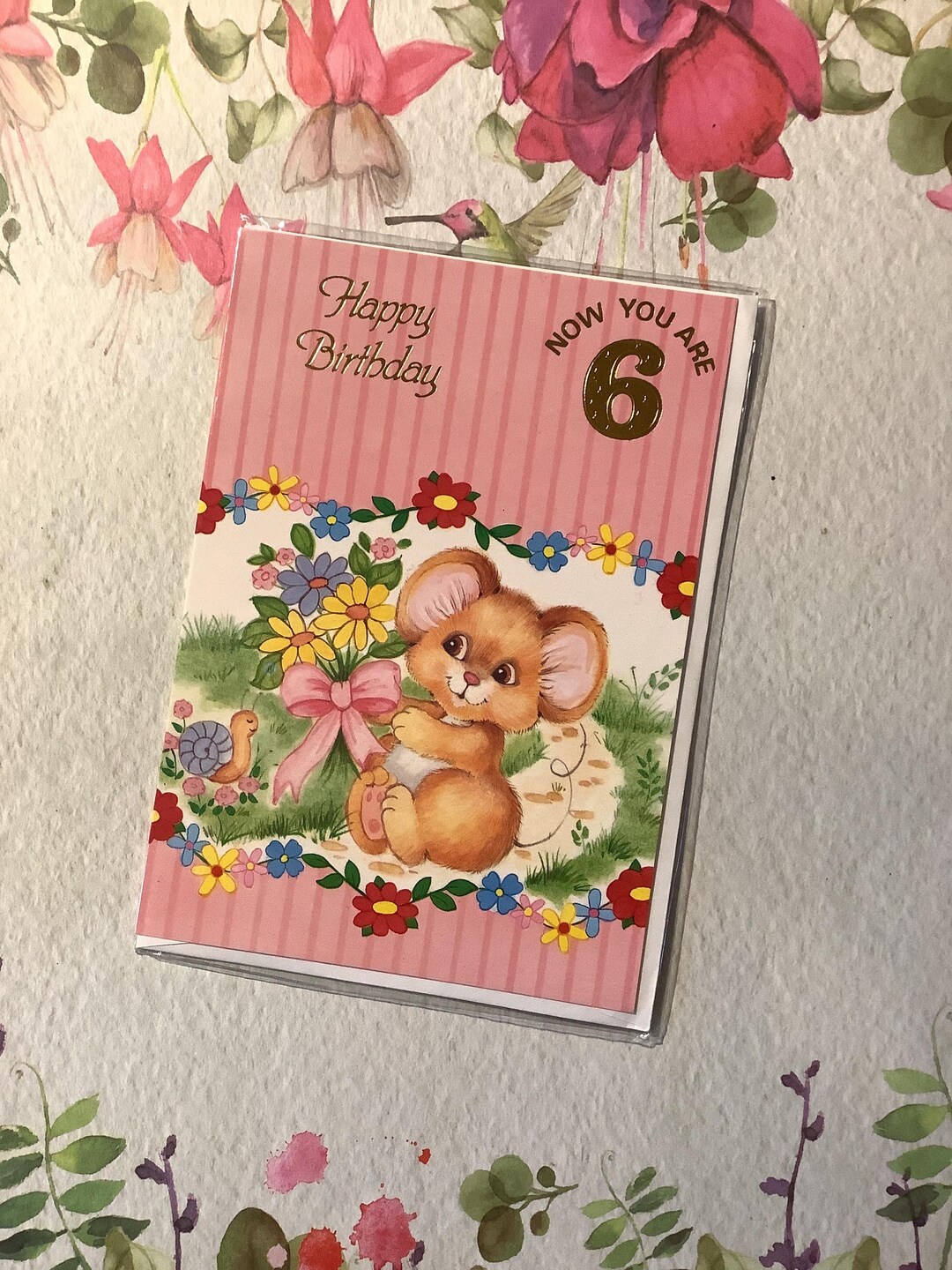 RARE Vintage Circa 1980s 'happy Birthday Now You Are 6 Card ADORABLE ...