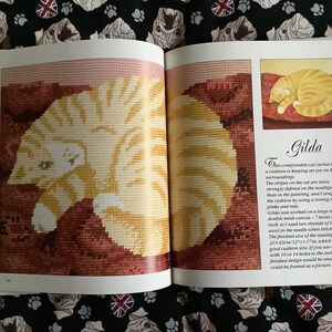 STUNNING Vintage 1990 First Edition 'martin Leman's Needlepoint Cats ...