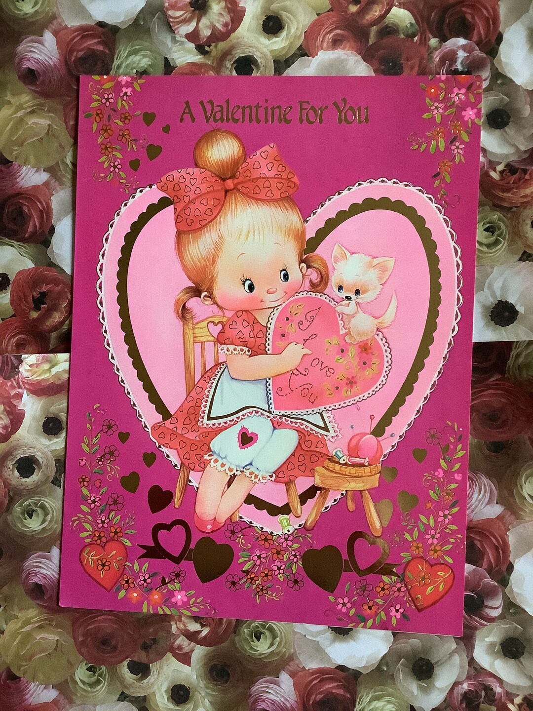 RARE Vintage Circa 1970s 'A Valentine for You' LARGE - Etsy UK