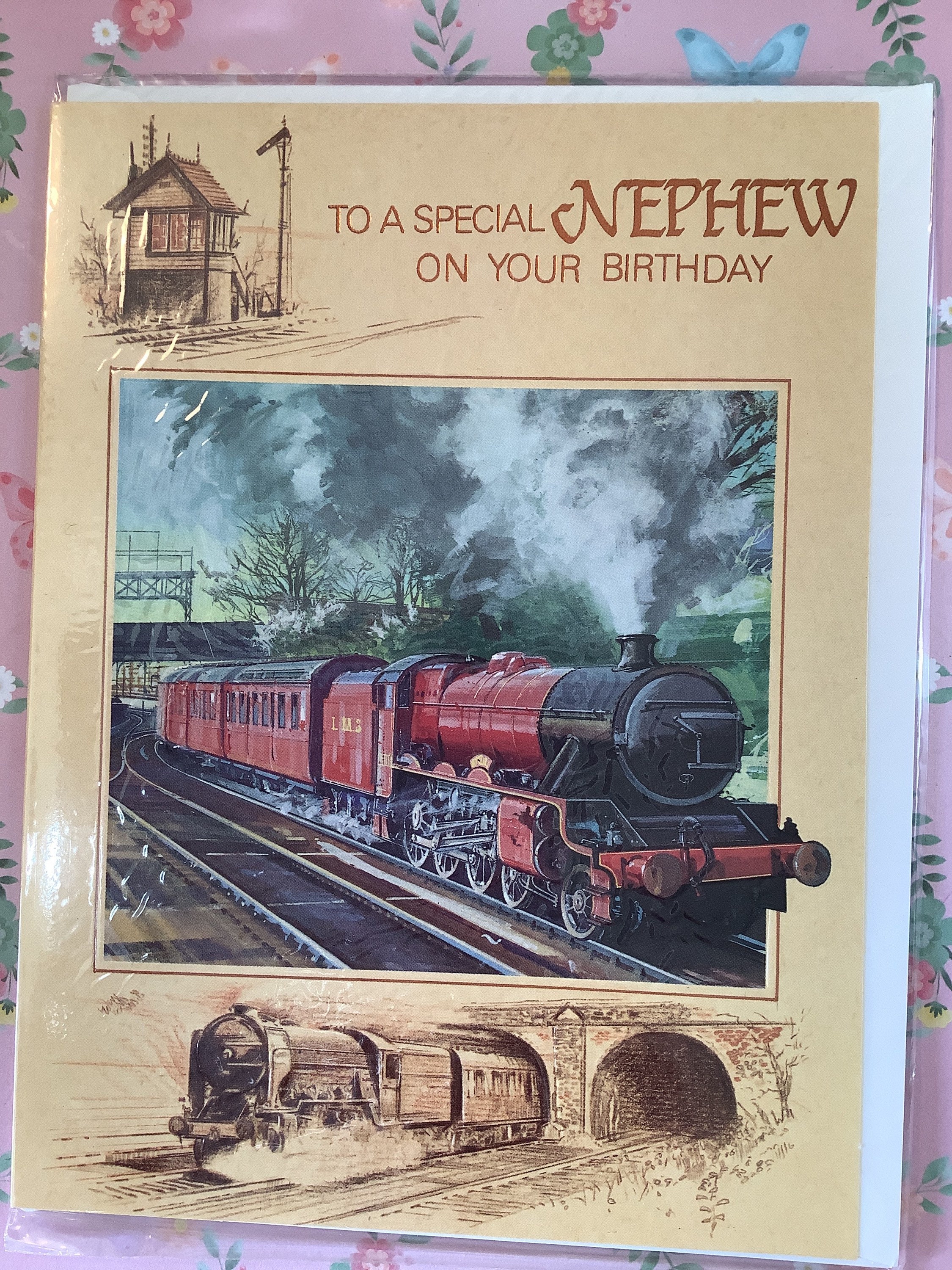 FABULOUS Rare Vintage/retro 1970s Steam Train 'to A Special Nephew on ...