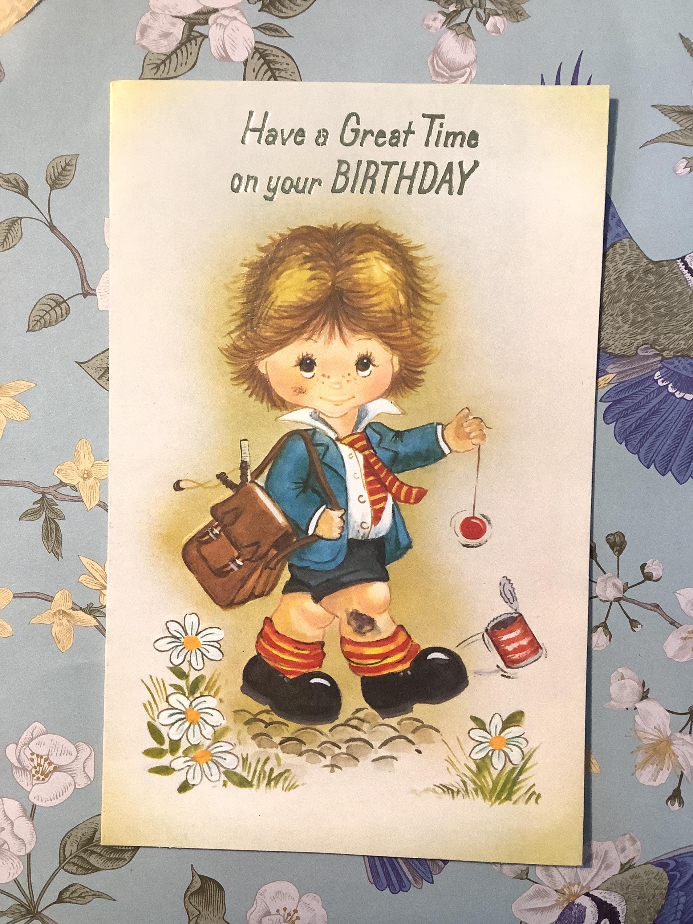 RARE Vintage Circa 1970s 'have a Great Time on Your Birthday' Card ...