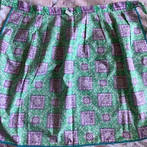 Rare VINTAGE Circa 1970s Stunning Half Pinny/apron With Funky Green ...