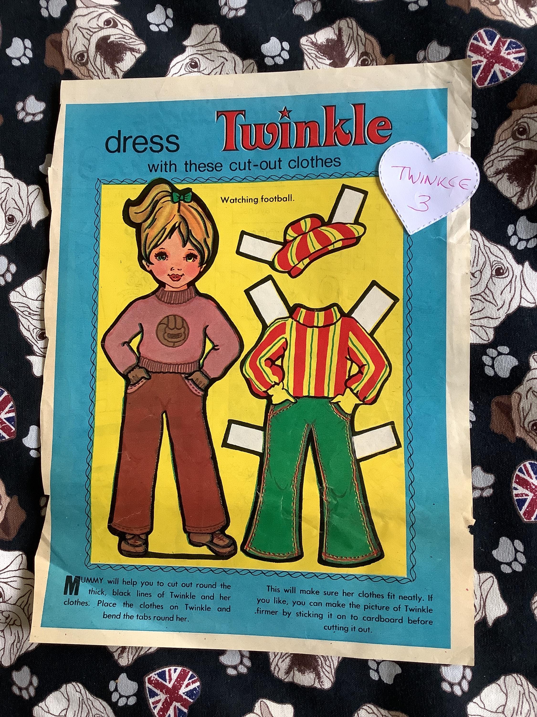 RARE Vintage 1970s & 80s Twinkle Paper Doll Pages With Cut-out Clothes ...