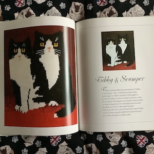 STUNNING Vintage 1990 First Edition 'martin Leman's Needlepoint Cats ...