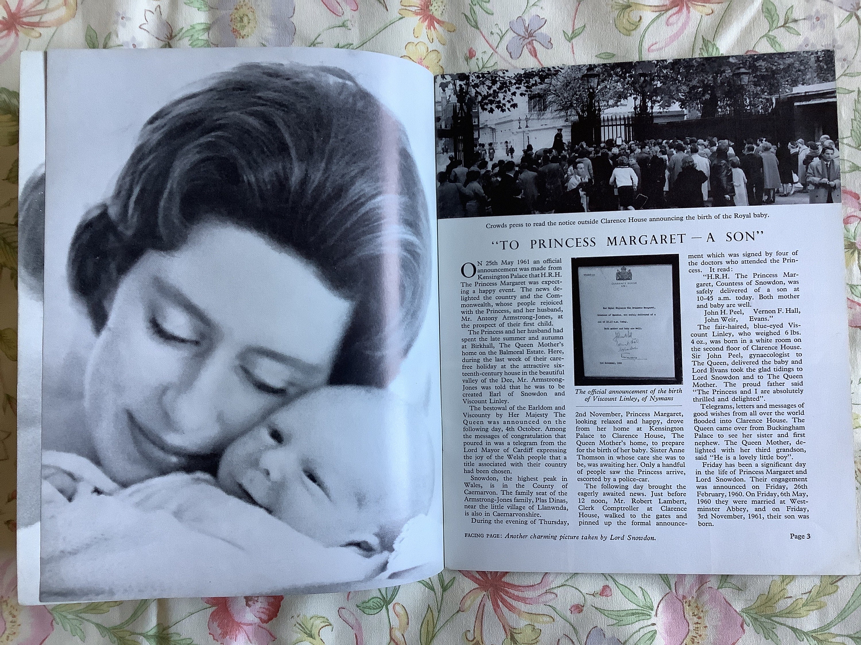RARE Vintage 1960s 'princess Margaret Wife and Mother' Softback Book ...