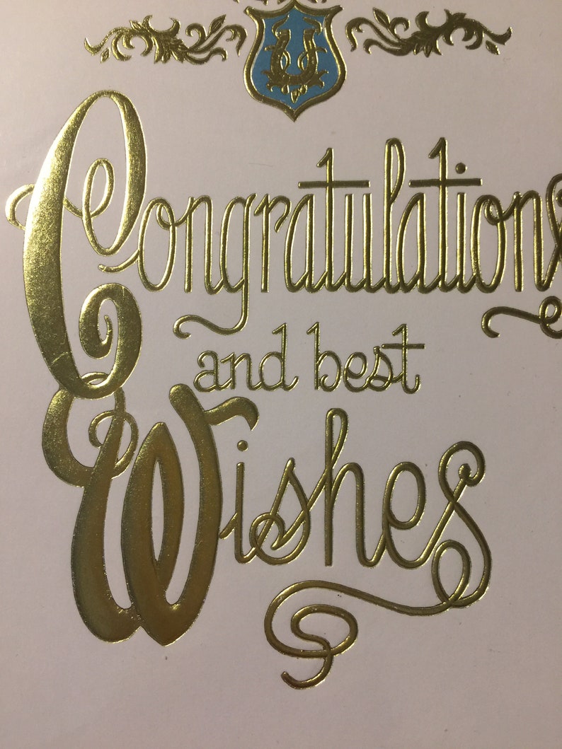 RARE Vintage/retro Circa 1970s 'congratulations and Best - Etsy