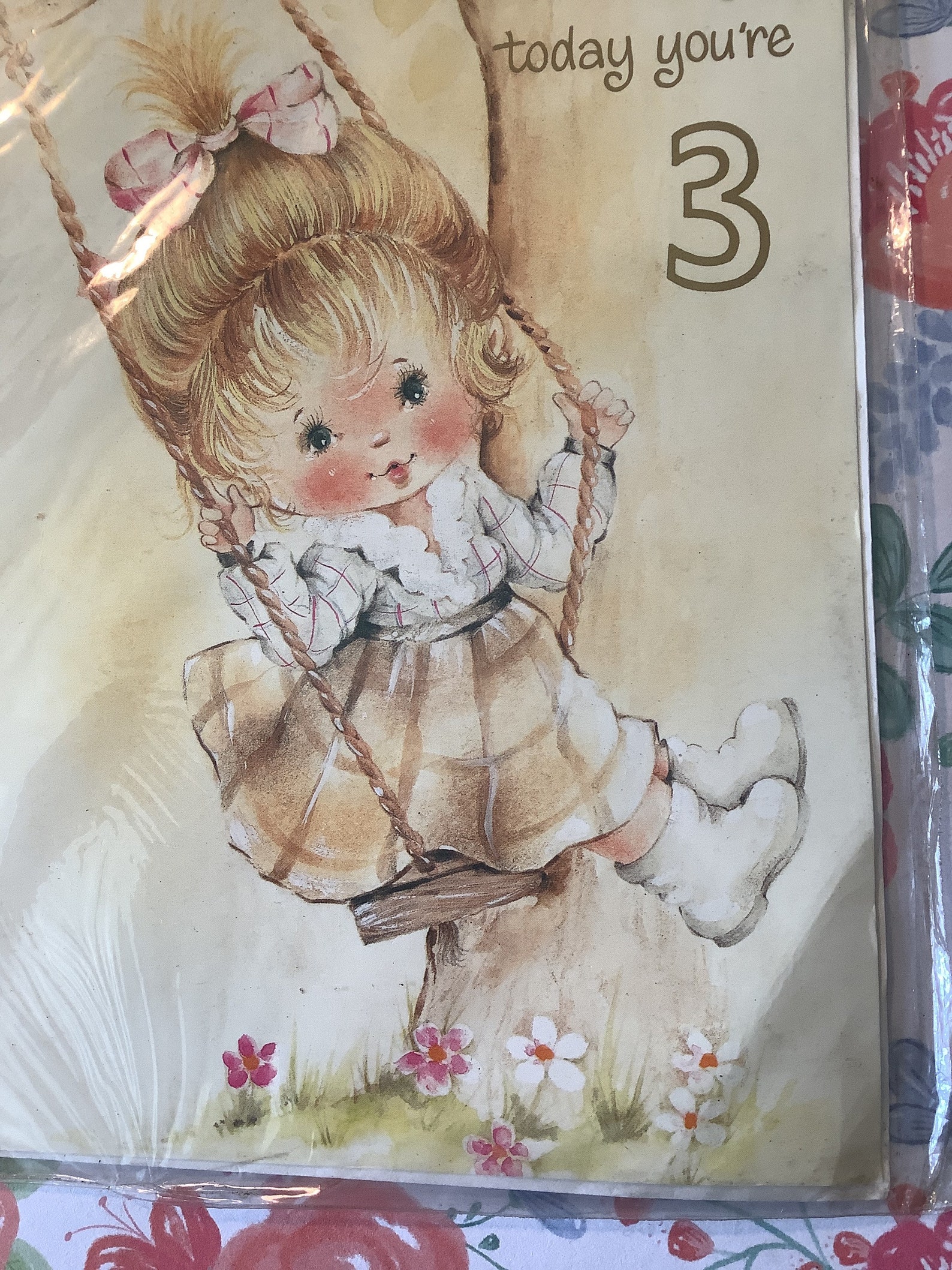 Extremely RARE Vintage Circa 1970s 'happy Birthday, Today You're 3 ...