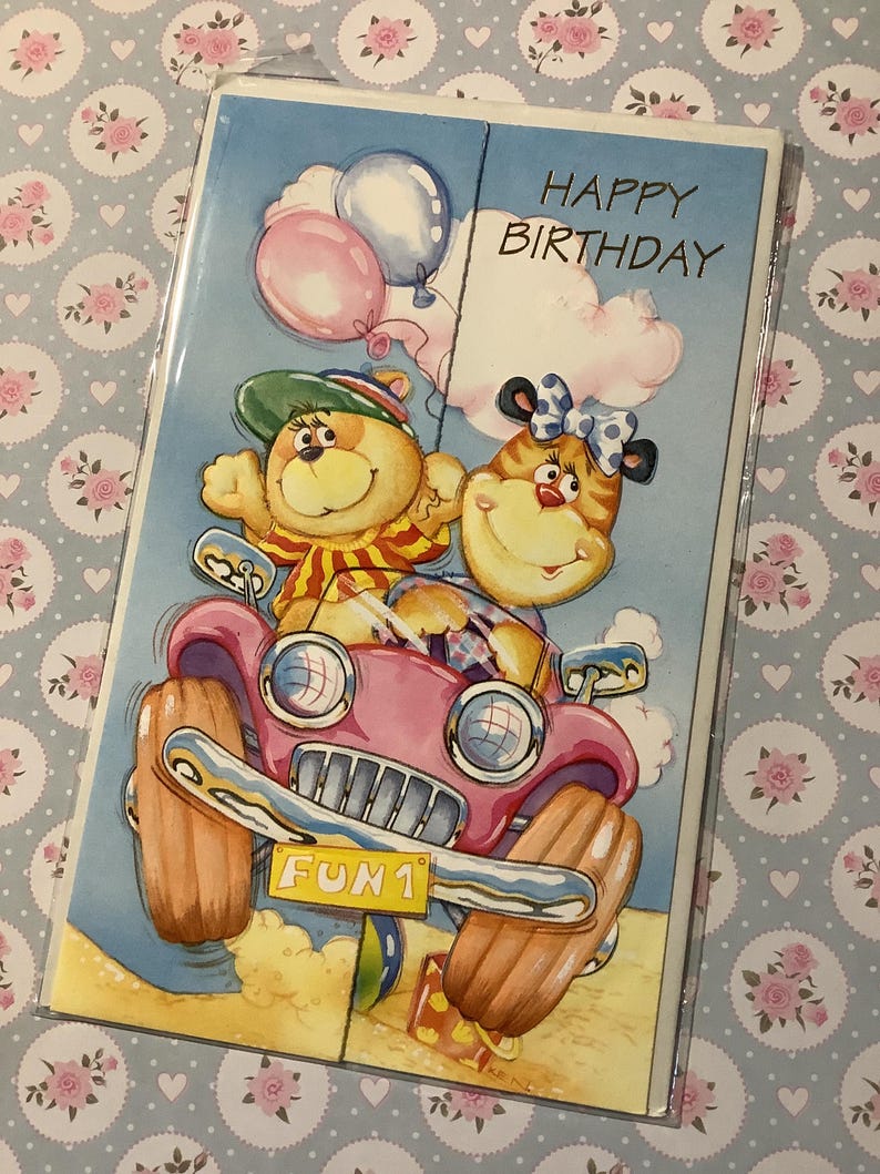 Rare Vintage Circa 1980s 'happy Birthday' Cut-out Front Card With ...