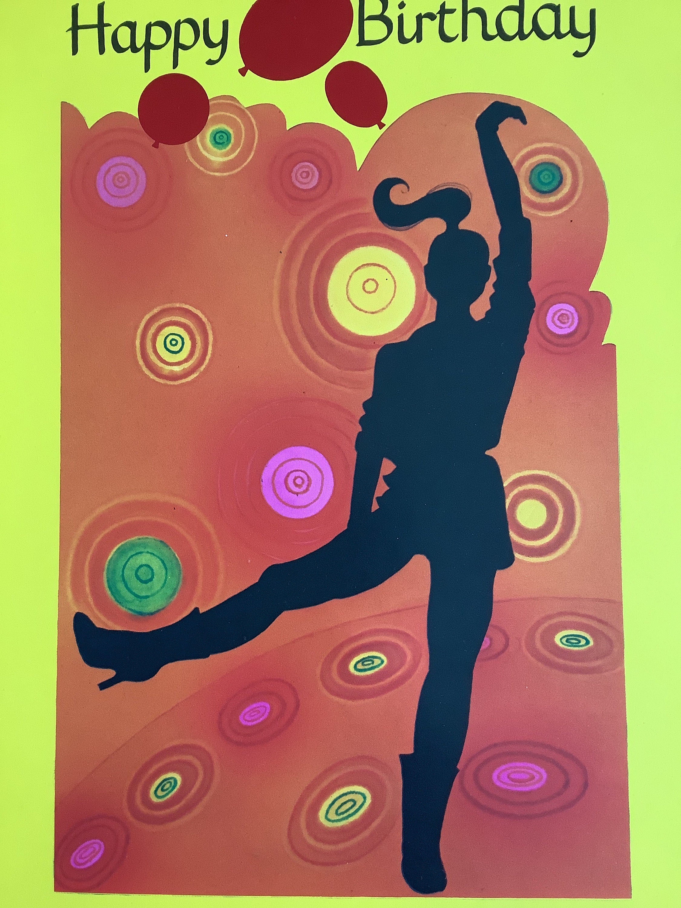 RARE Large True Vintage/retro Circa 1980s 'happy Birthday' Card With ...