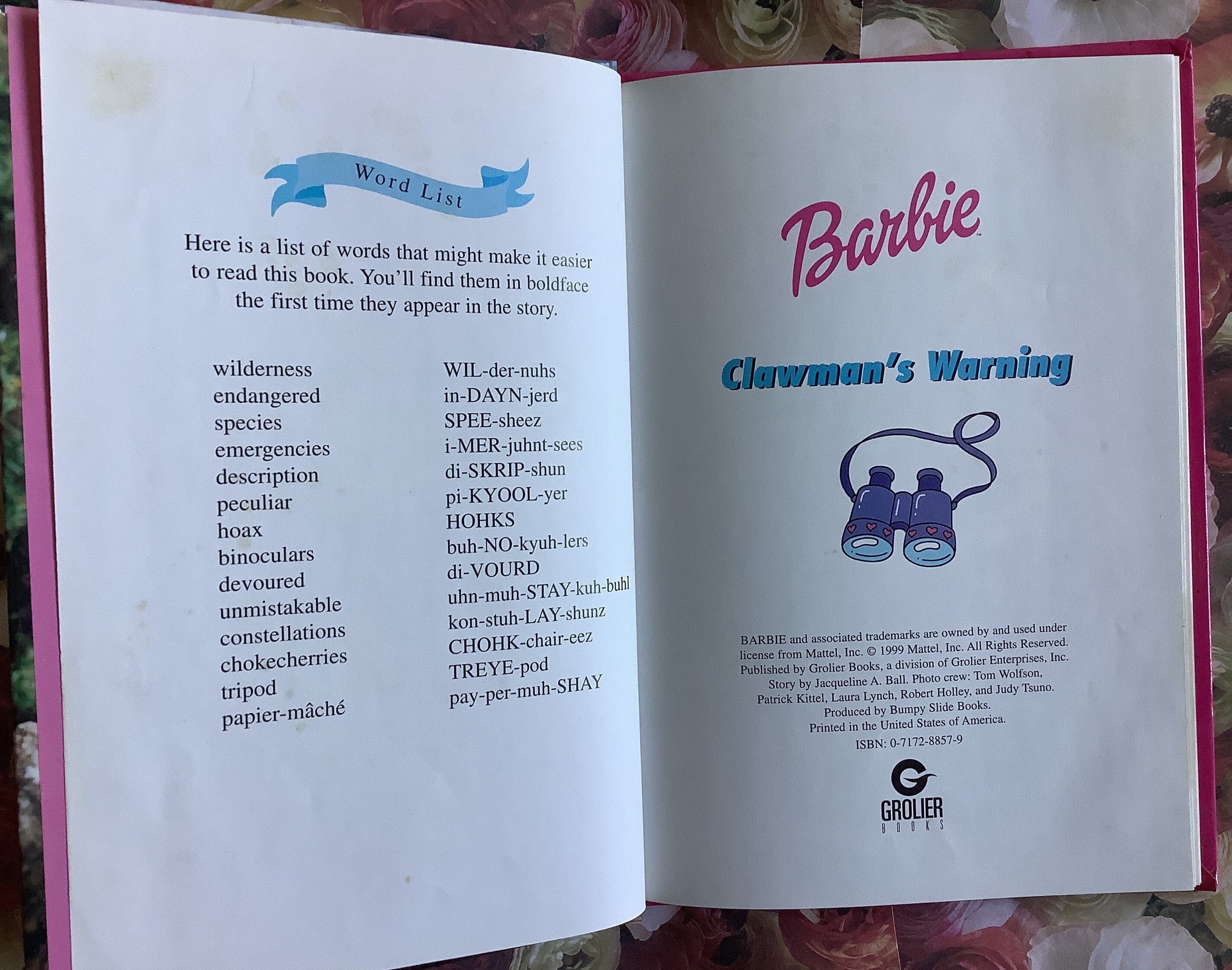 Vintage 1999 'barbie clawman's Warning Hardback - Etsy UK
