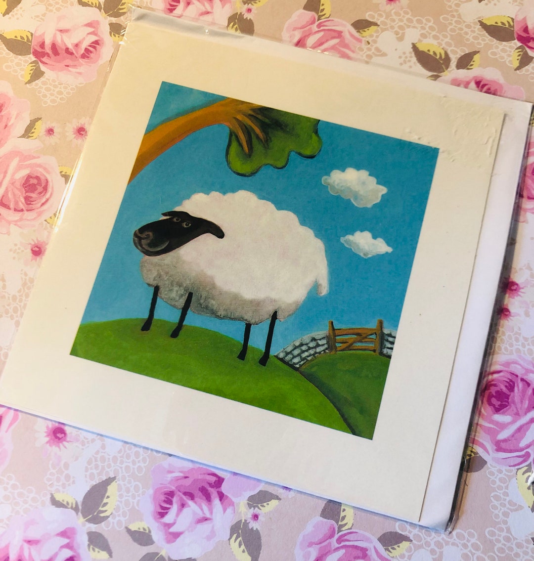 FABULOUS Cute, Fluffy Sheep Design - Blank Greetings Card - A Fun Card ...