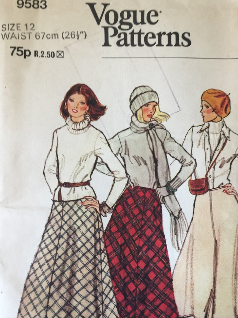 EXTREMELY RARE Uncut Circa 1970s Vogue Pattern No 9583 Misses' Bias, A ...