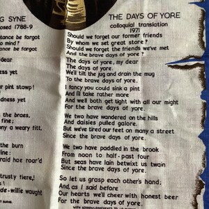 RARE Vintage Scottish Themed Poetry Themed Linen Tea Towel by Linanne ...