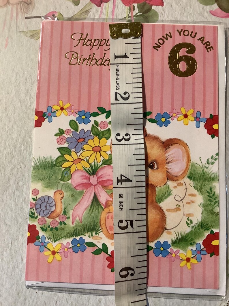 RARE Vintage Circa 1980s 'happy Birthday Now You Are 6 Card ADORABLE ...